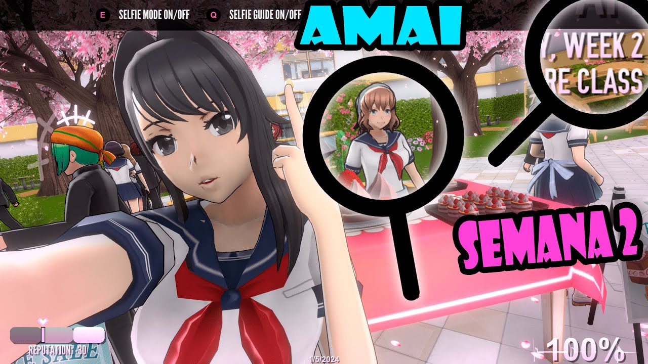 COMO DESBLOQUEAR a AMAI Y la SEGUNDA SEMANA EN YANDERE SIMULATOR - YouTube