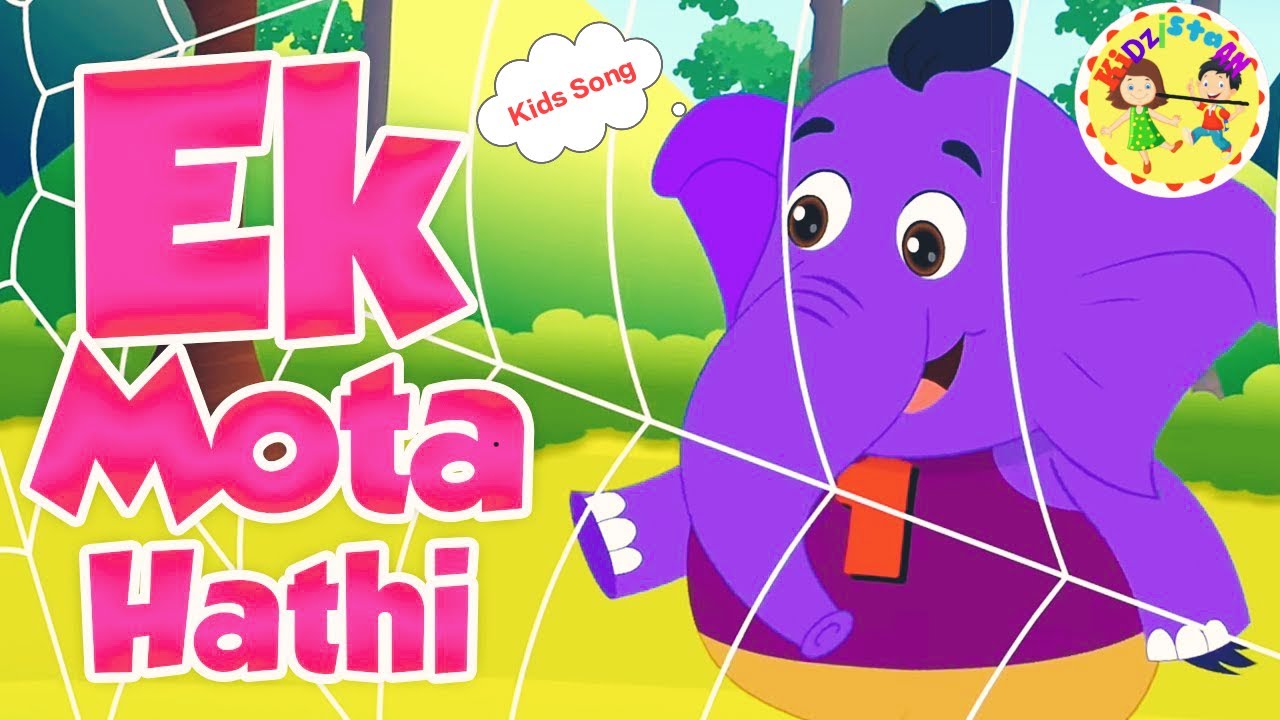 Ek Mota Hathi |ایک موٹا ہاتھی| Urdu/Hind Rhymes For Kids #kidzistaan # ...
