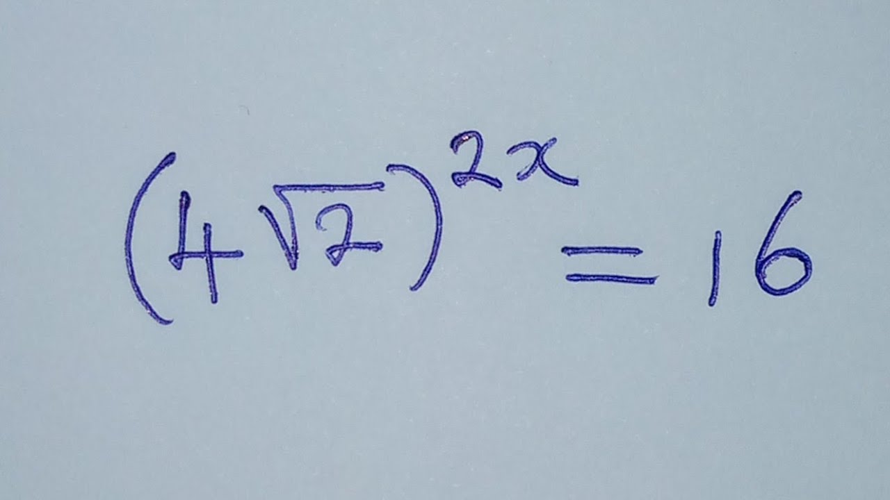 Olympiad Mathematics | Exponential equation with root. - YouTube