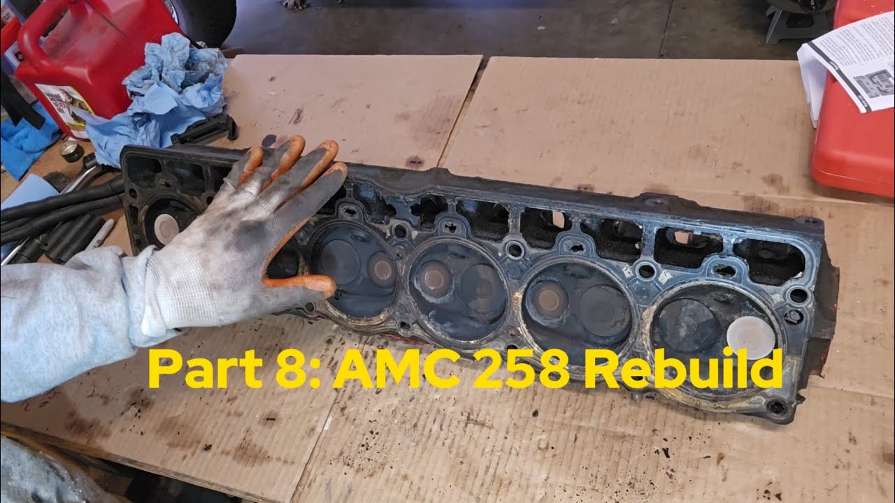 Part 8: Rebuild AMC 258 Dismantle head, rockers, and springs - YouTube