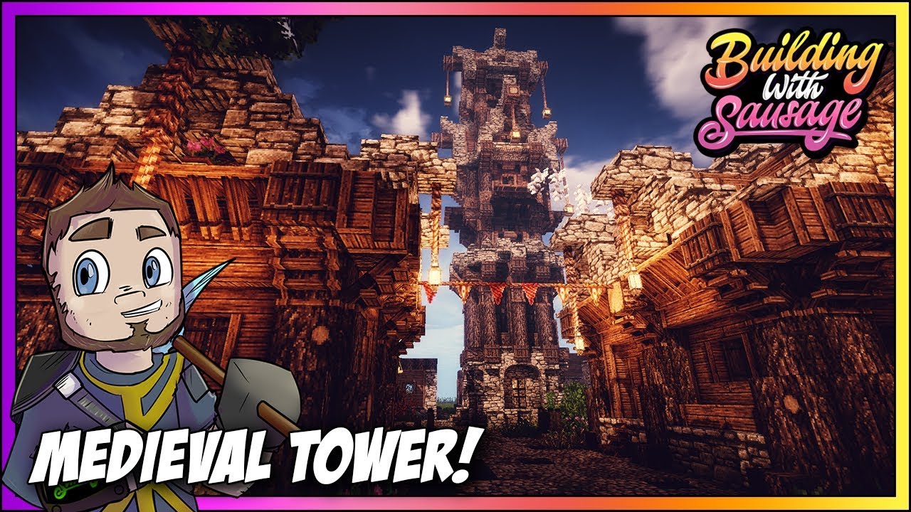 Minecraft - Default Village Upgrade - Medieval Tower!!! [Conquest ...