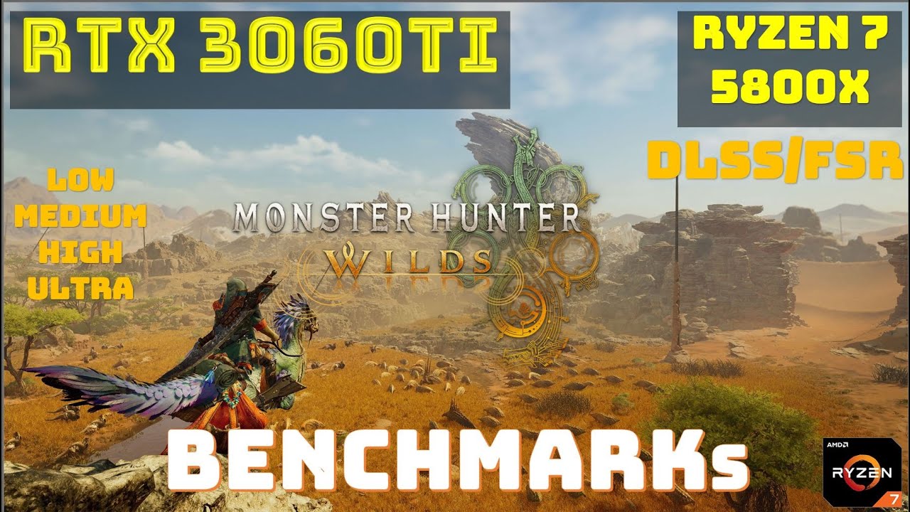 Monster Hunter Wilds RTX 3060Ti | 1440p | DLSS | FSR | Frame Gen | All ...
