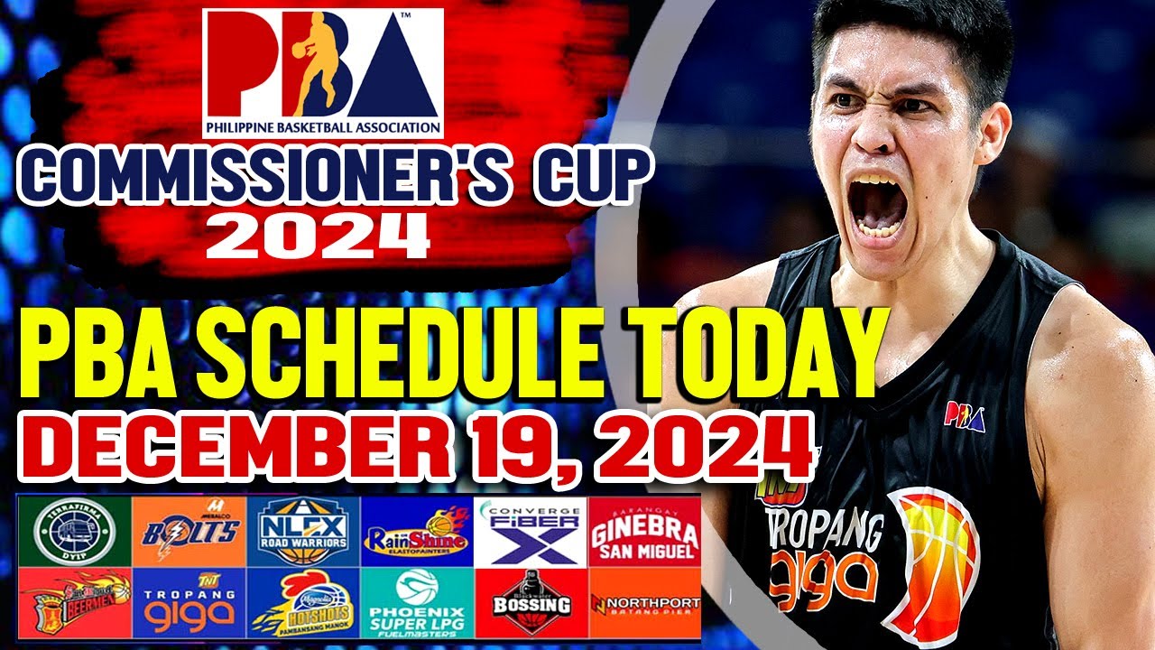 PBA SCHEDULE TODAY December 19, 2024 | Pba Commissioner's Cup - YouTube