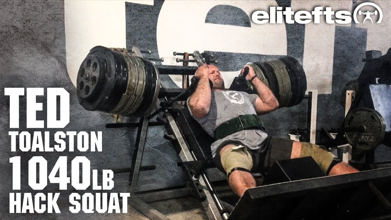 Ted Toalston 1040lb Hack Squat | elitefts.com - YouTube