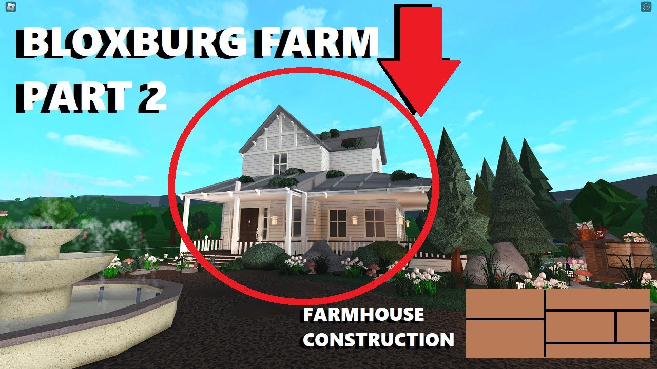 CONSTRUCTION OF THE FARMHOUSE HAS COMMENCED! Bloxburg Farm, Speedbuild ...
