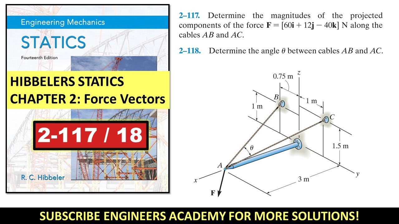2-117 | Chapter 2: Force Vectors | Hibbeler Statics 14th ed | Engineers ...