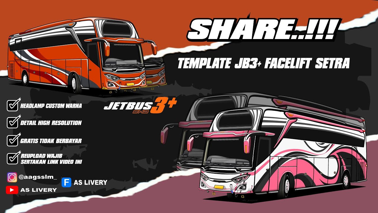 SHARE...!!!! || Template Jetbus 3+ Facelift - YouTube