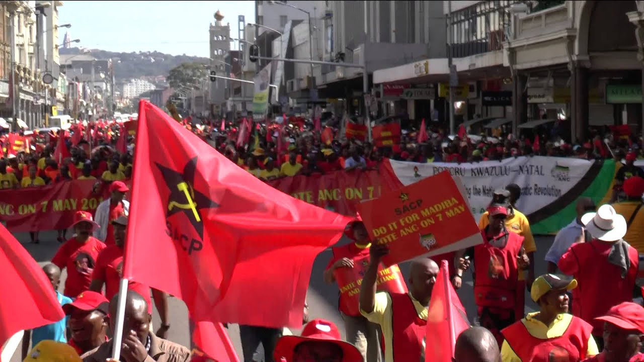 SACP and COSATU Workers March - YouTube