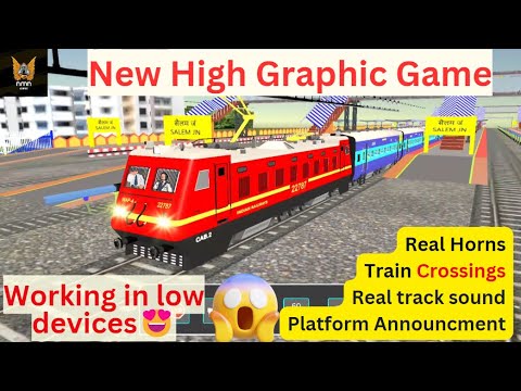 New 3D train game for low quality phone 😍 || Indian train simulator ...