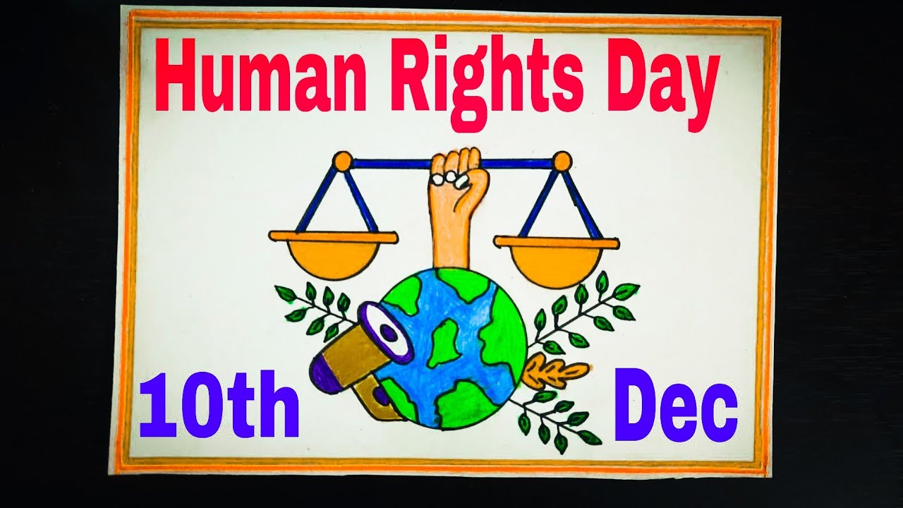 World Human Rights Day Drawing | Human Rights Day Poster ...