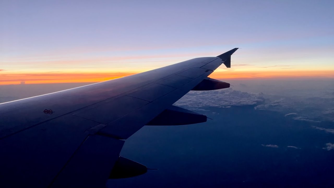 Delta A320 sunset pushback and departure from New York City ( JFK ...