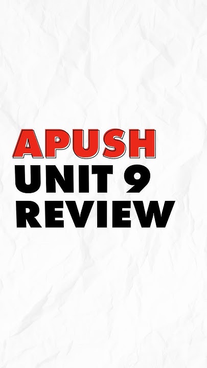 ONE MINUTE Review #apush Unit 9 - YouTube