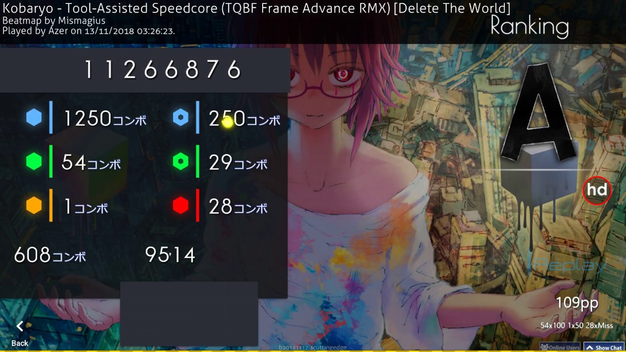 osu! | Azer | Kobaryo - Tool-Assisted Speedcore [Delete The World] +HD ...