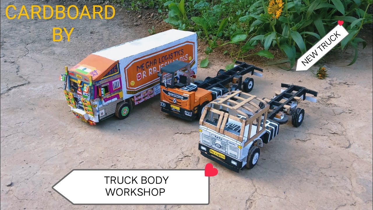 remote control truck kaise banaen cardboard se ।। mini truck in ...