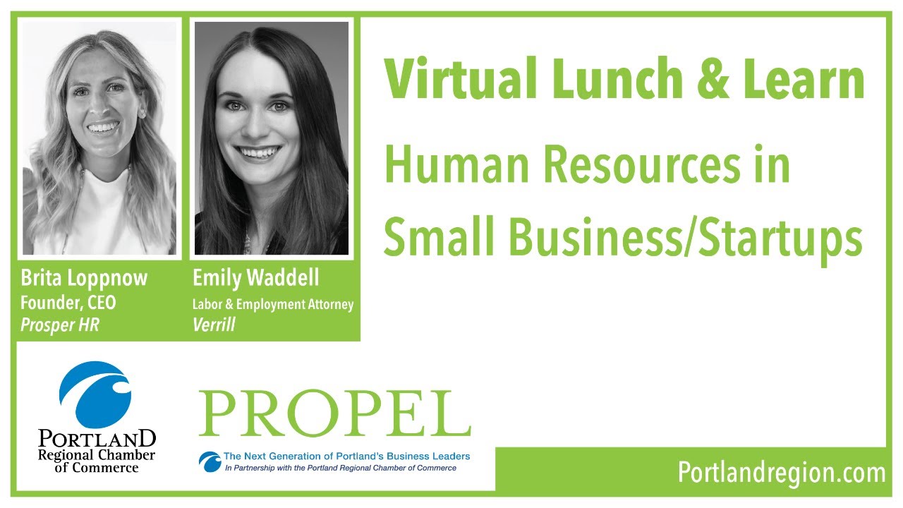 PROPEL Virtual Lunch & Learn: Human Resources in Small Business ...