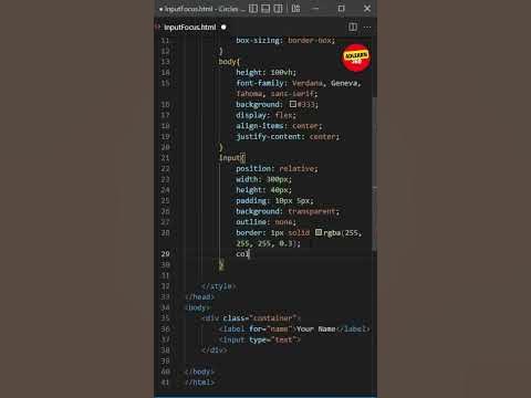 Awesome Input Focus 😲🔥| HTML CSS #shorts - YouTube