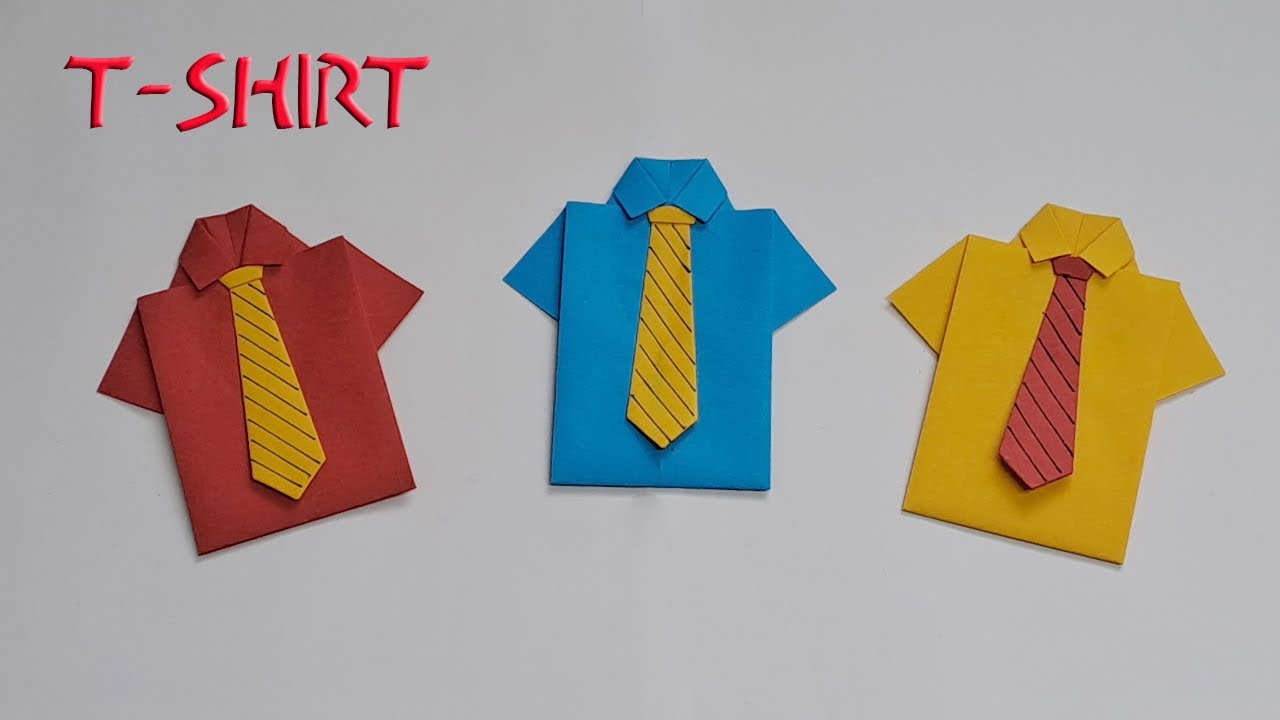 Fold T Shirt Paper | Chemise Paper | Paper Craft - YouTube