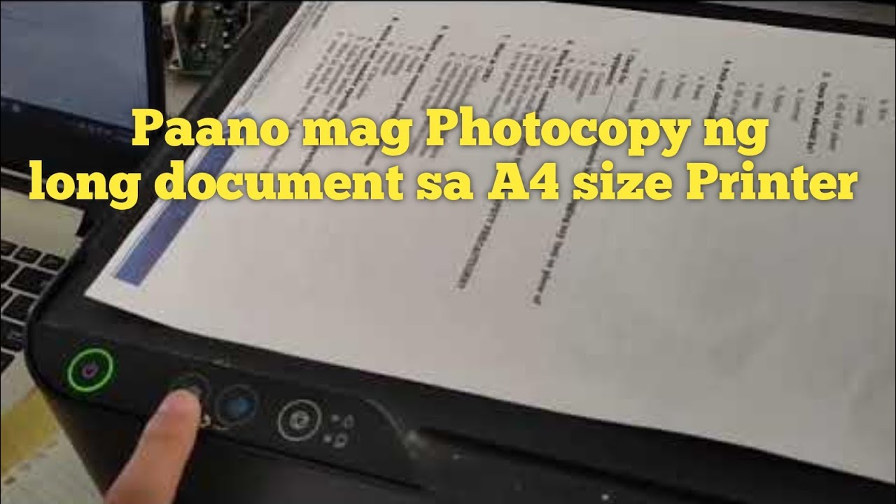 Paano mag Photocopy ng long document sa A4 size Printer Scanner # ...