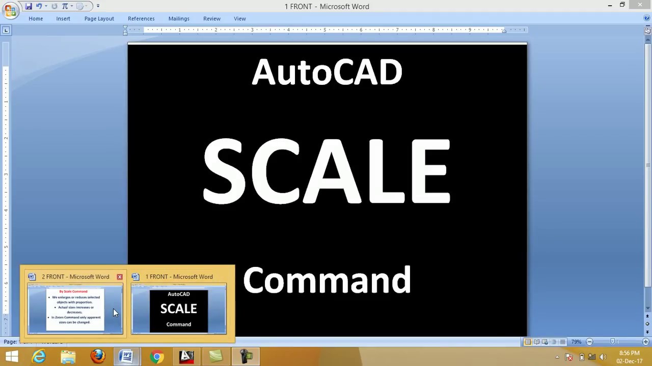 SCALE COMMAND AutoCAD Training Online Scale Factor Command Tutorial scale-command-autocad-training-online-scale-factor-command-tutorial