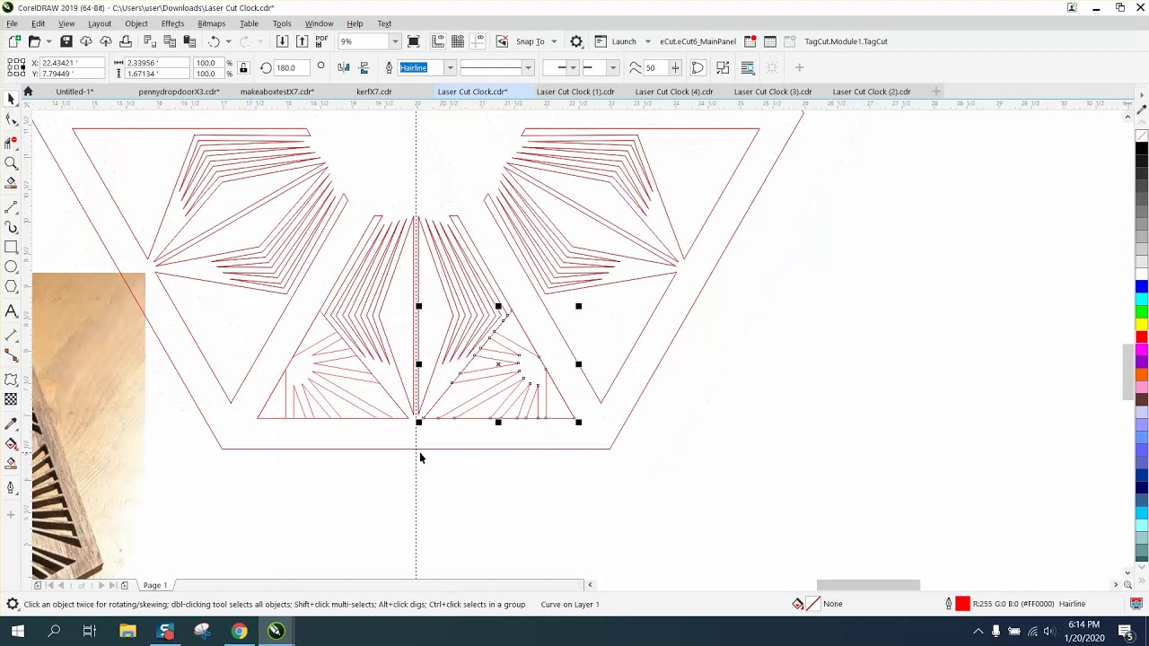 Corel Draw Tips & Tricks Make this Clock with a Pattern Part 2 - YouTube