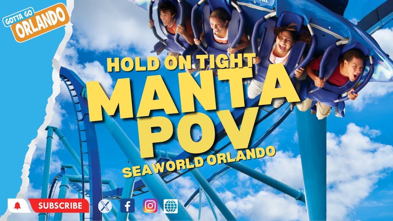 Manta flying roller coaster at SeaWorld Orlando Florida POV - YouTube