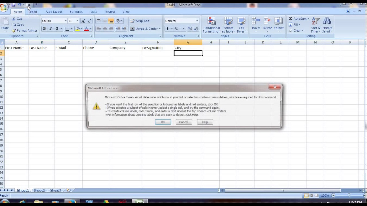 How to create Data Entry From in Excel 2017 in a very Easy way - YouTube