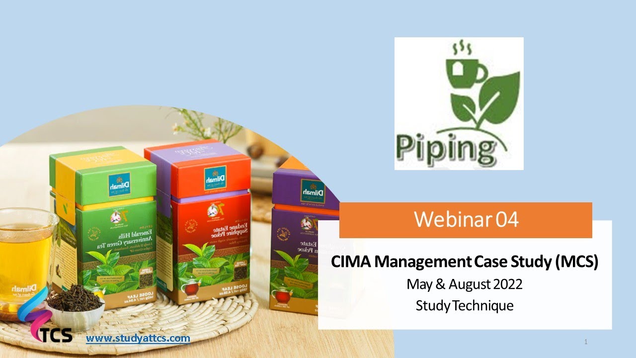 CIMA MCS May & August 2022. MCS Webinar 04: Study Technique - YouTube