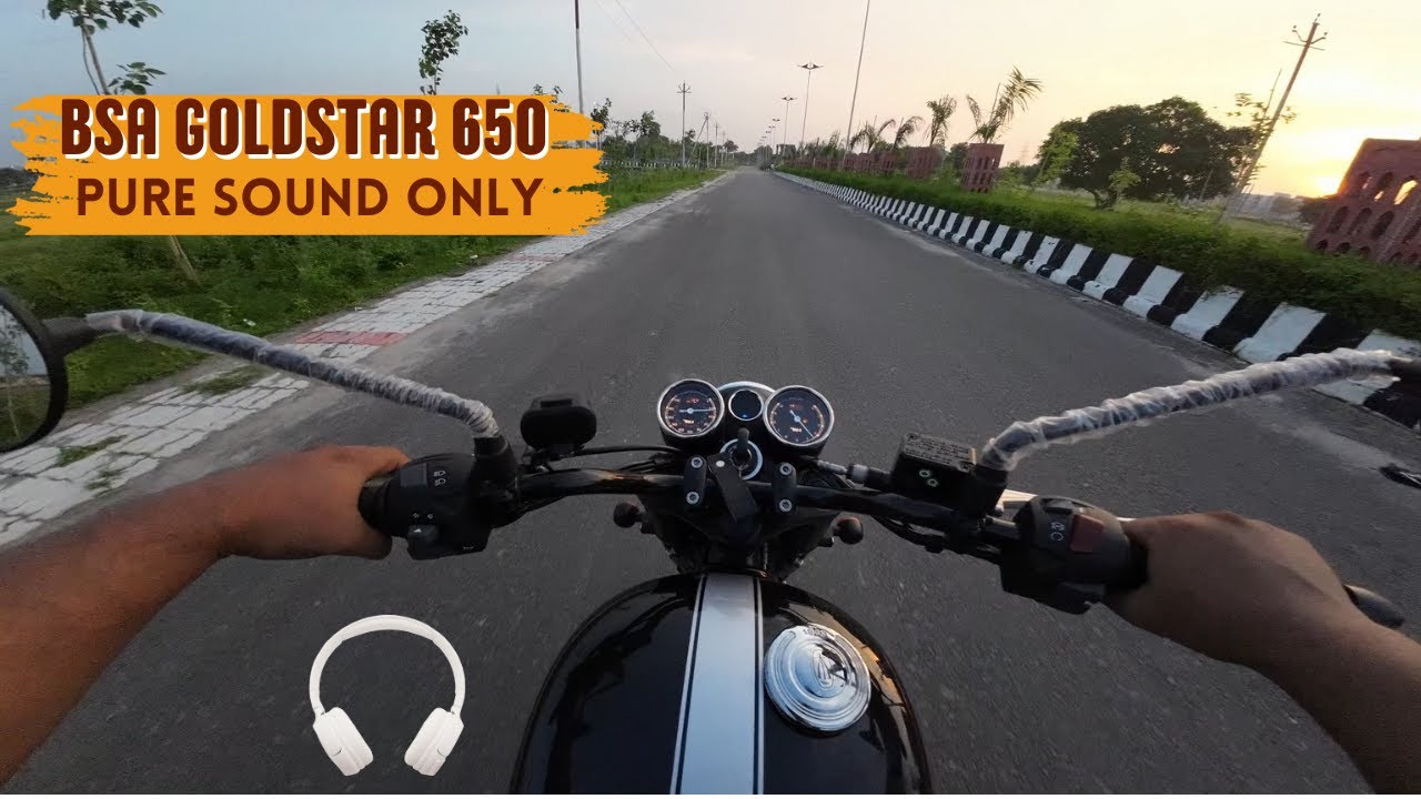 BSA Gold Star 650 Pure Exhaust Sound POV | REV IT WITH NAWAID - YouTube
