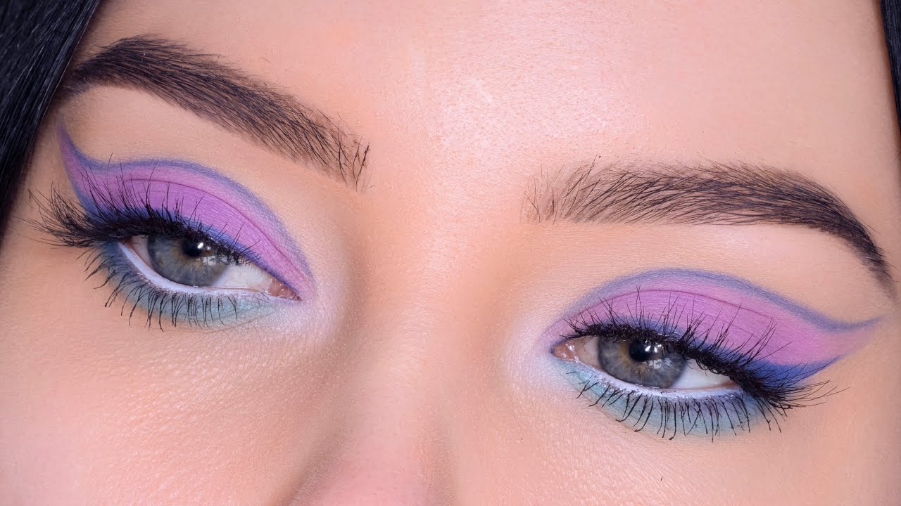 Easy Purple Graphic Liner Eye Makeup Tutorial Youtube