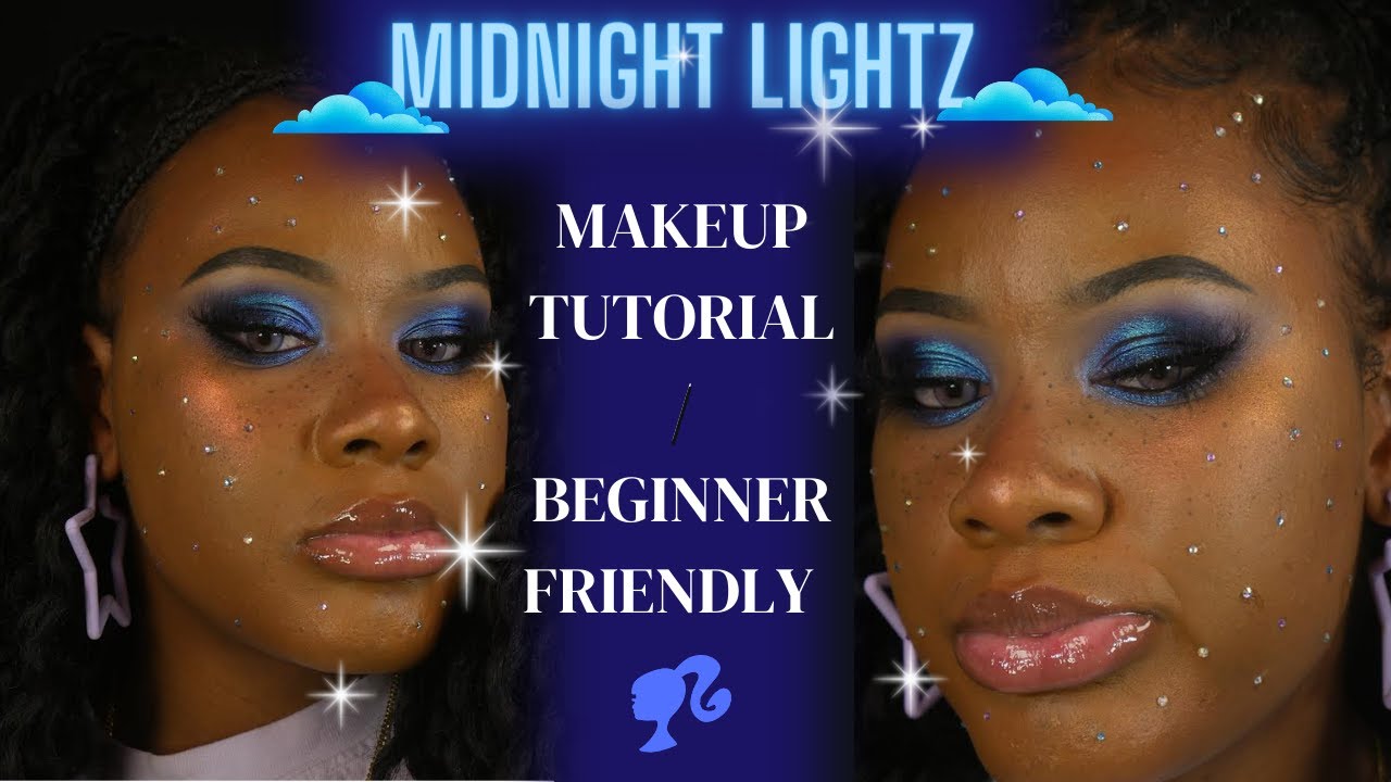 Midnight Lightz (Dark Blue Sultry Makeup Tutorial) - YouTube