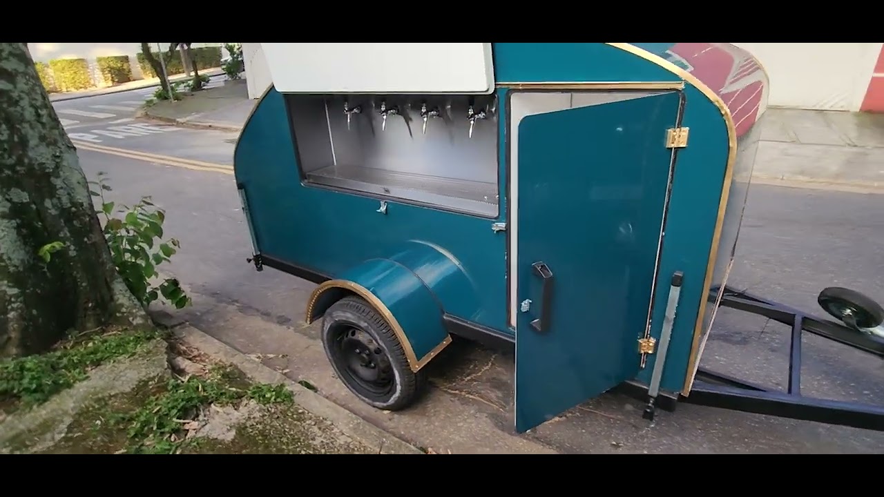 beer truck mini trailer - YouTube