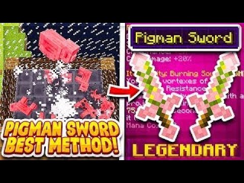 La mejor manera de obtener la *PIGMAN SWORD* en SkyBlock HYPIXEL ...