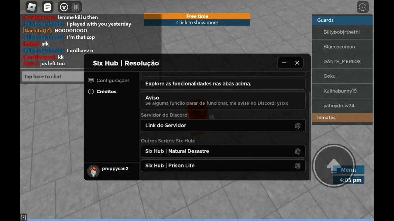 [FE] Prison Life | Six Hub Script / *pastebin* / roblox scripts / prison life - YouTube