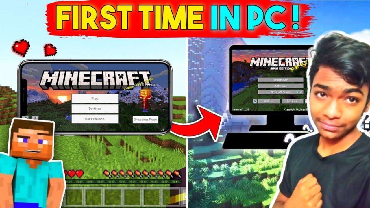 PLAYING MINECRAFT FOR THE FIRST TIME ON PC || MINECRAFT JAVA GAMEPLAY ...