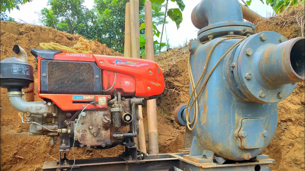 POMPA AIR EBARA 6 INCH, MESIN DIESEL KUBOTA 11 HP - YouTube