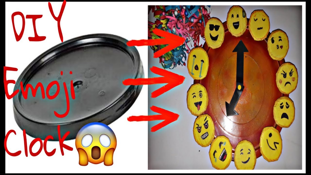 How To Make Emoji Clock// DIY Emoji Clock// The Mahi's Creation - YouTube