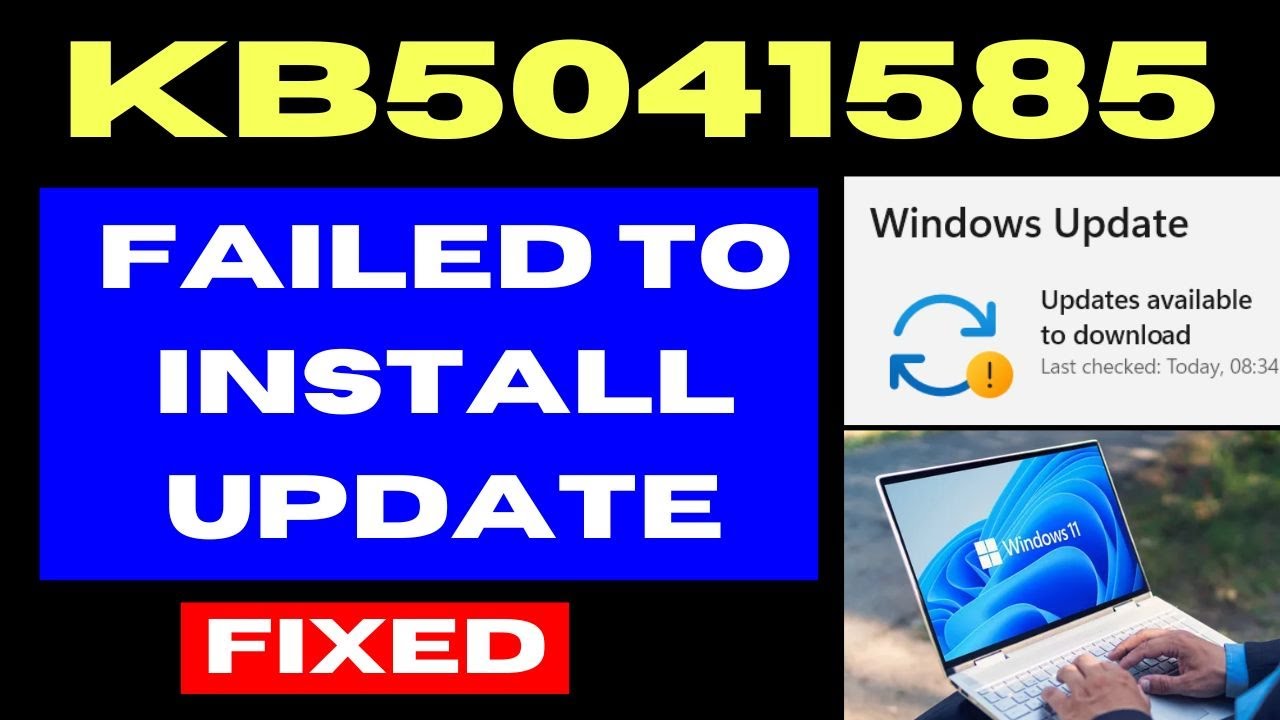 KB5041585 update failed to install on Windows 11 / 10 Fixed - YouTube