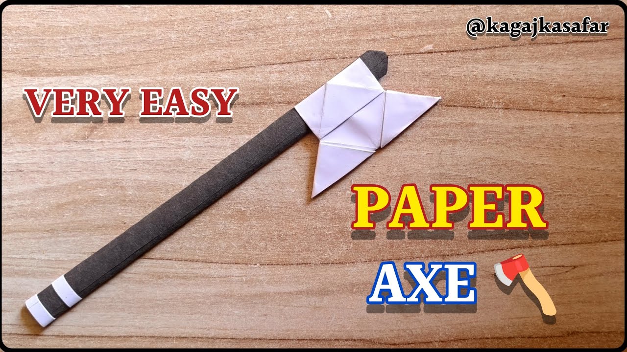How to Make a Paper Axe | Easy Origami Craft for Beginners - YouTube