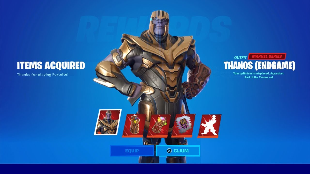 How To Get The Thanos Skin For FREE In Fortnite! (Thanos Endgame Bundle ...
