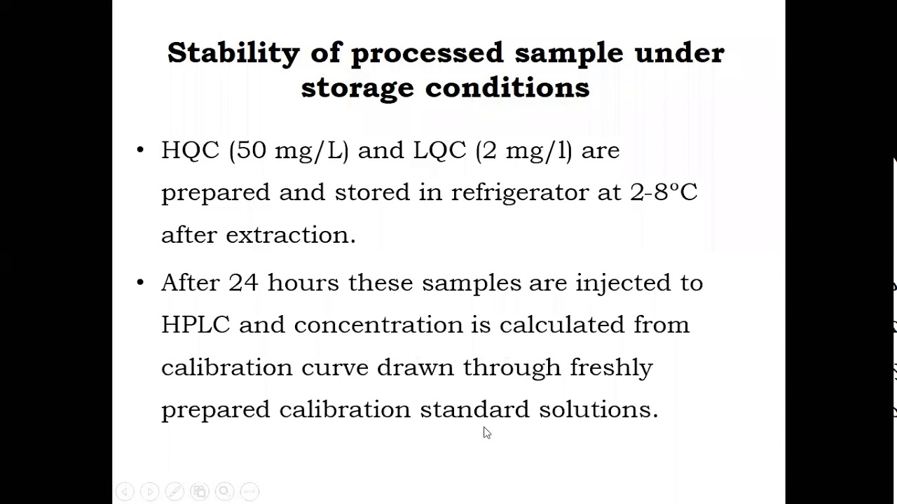 Stability of Sample Under Storage Condition | Biopharmaceutics ...