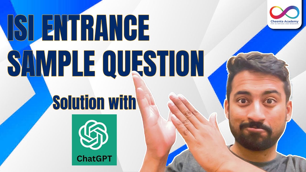 ISI-CMI Sample Question-Solution with ChatGPT | Cheenta | - YouTube