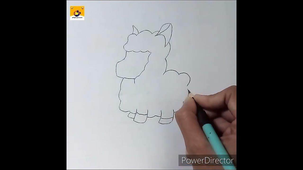 how to draw cute llama #llamas #llamadrawing #shorts - YouTube