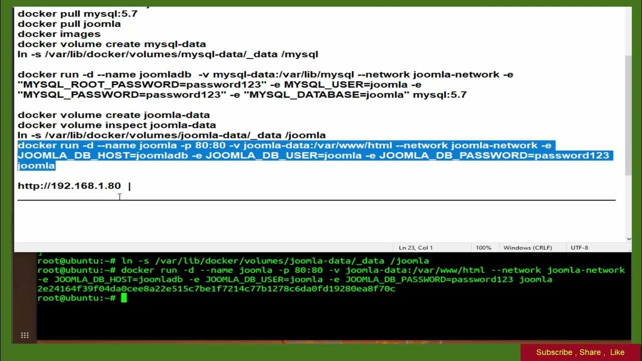 How To install Joomla using Docker on Ubuntu 20.04 - YouTube