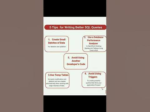 5 tips for writing better SQL queries #sqlqueries #sql #data #dbms #dbmstutorials #reels #coding ...