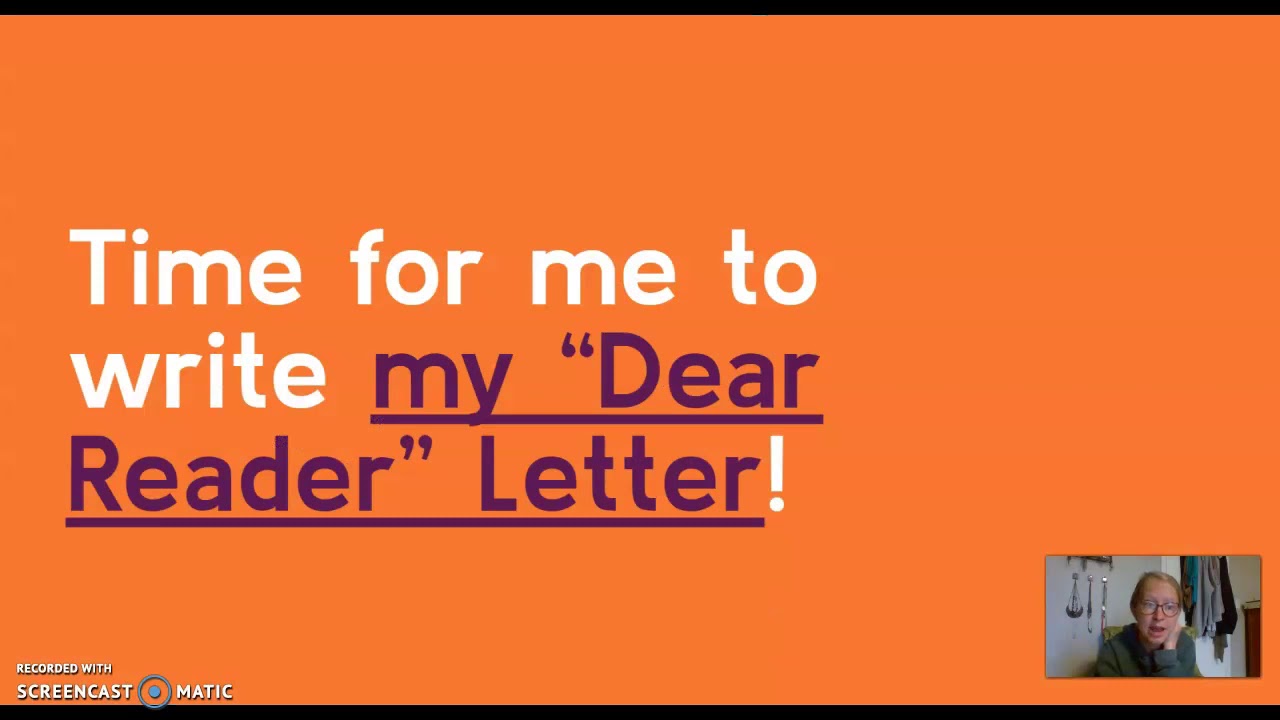 Dear Reader Letter - YouTube