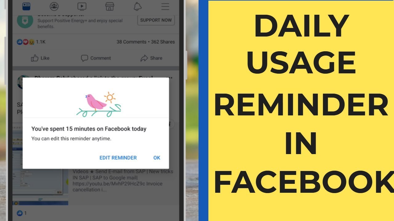 How To Set Daily Usage Reminder on Facebook in Android - YouTube