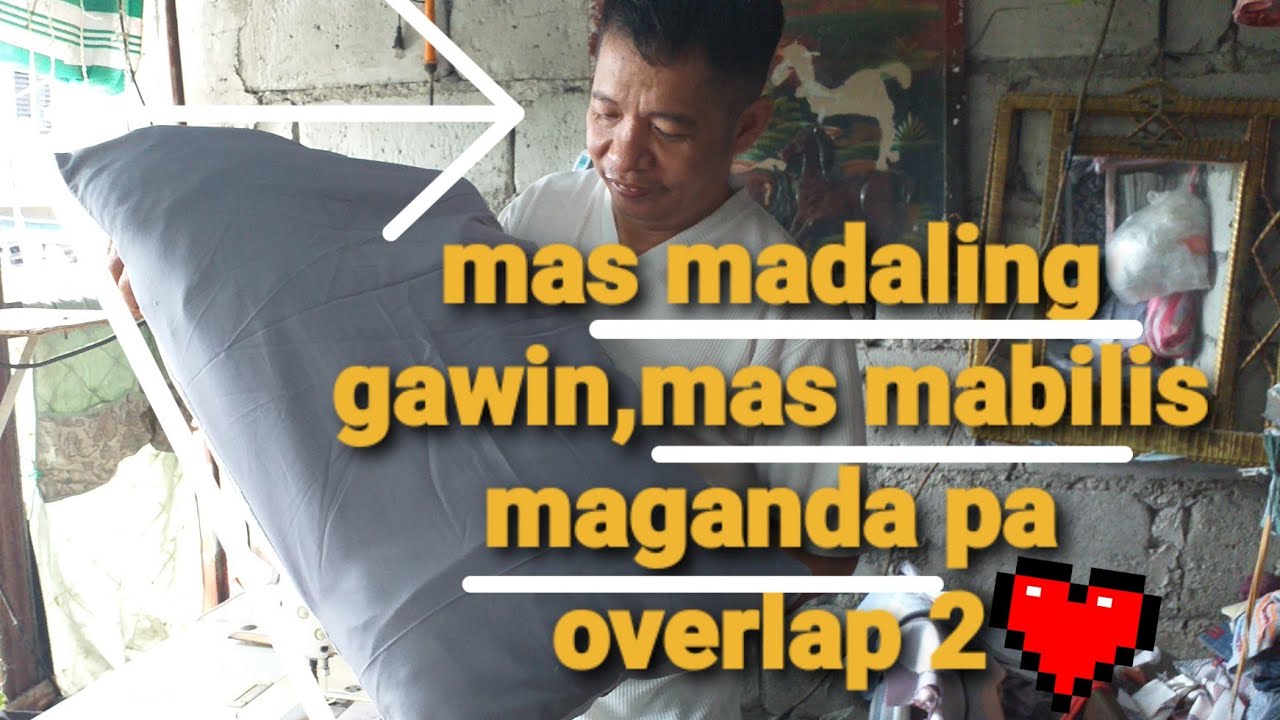 paggawa ng punda overlap style 18x28 no boarder madaling gawin maganda ...