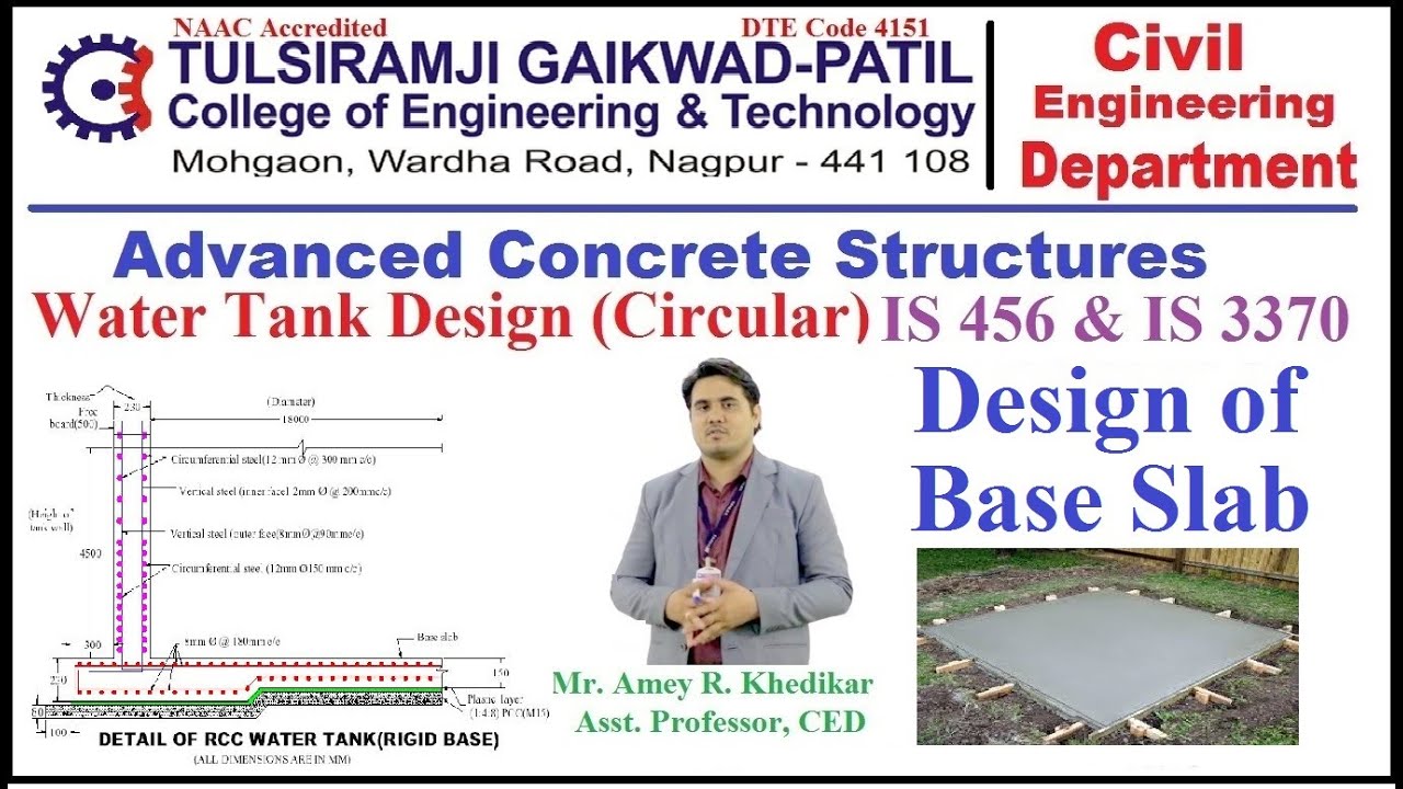 Advanced Concrete Structures: Design of Base slab of Circular Water ...