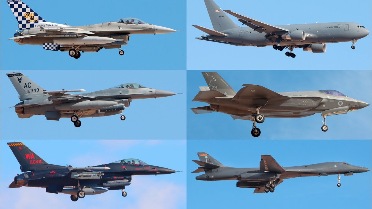 Amazing Red Flag 23-2 Mass Recovery Nellis AFB Runway 21L, 21R - YouTube