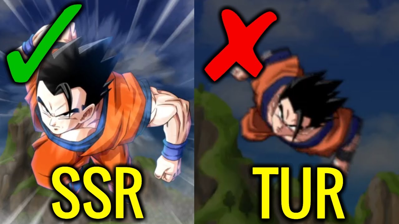 SSR and TUR Ultimate Gohan Side By Side Super Attack Animation | DBZ ...